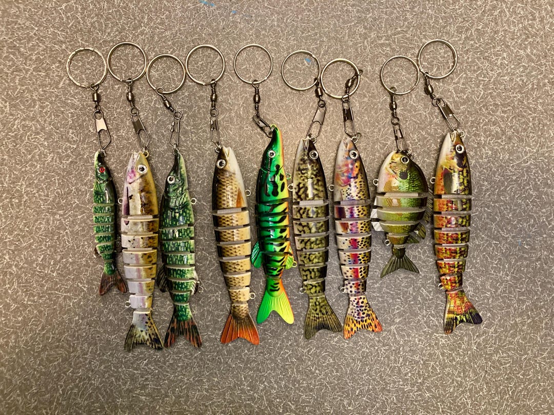 Fishing Lure Keychains or Backpack Hangers Jointed - Etsy