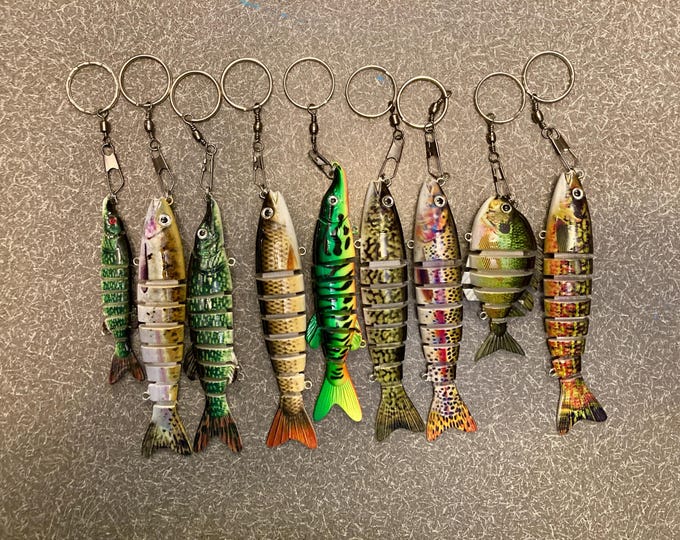 Fishing Lure Keychains or Backpack Hangers Jointed - Etsy