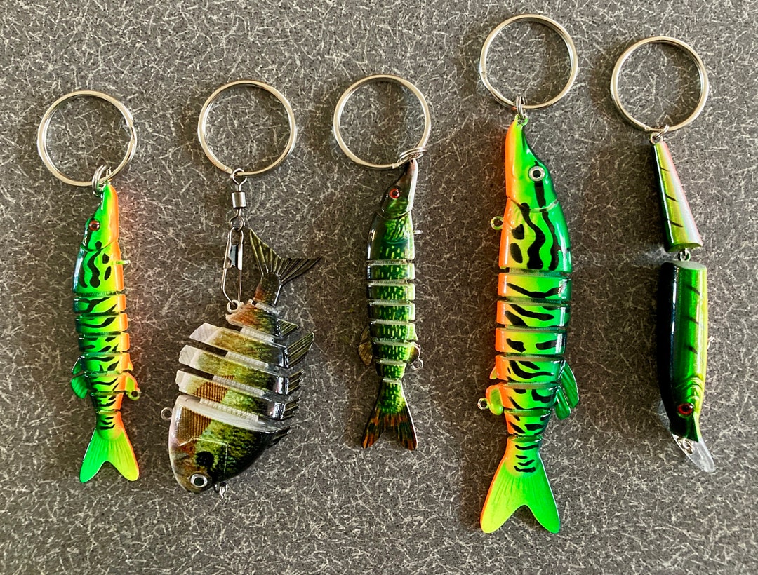 Jointed Fishing Lure Keychains or Backpack Hangers - Etsy