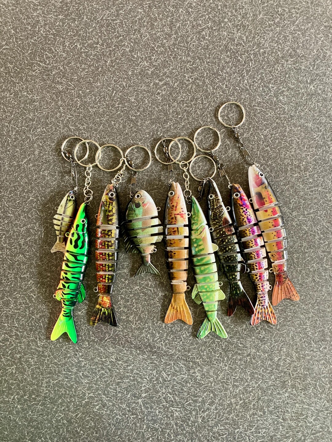 Fishing Lure Keychains or Backpack Hangers Jointed - Etsy