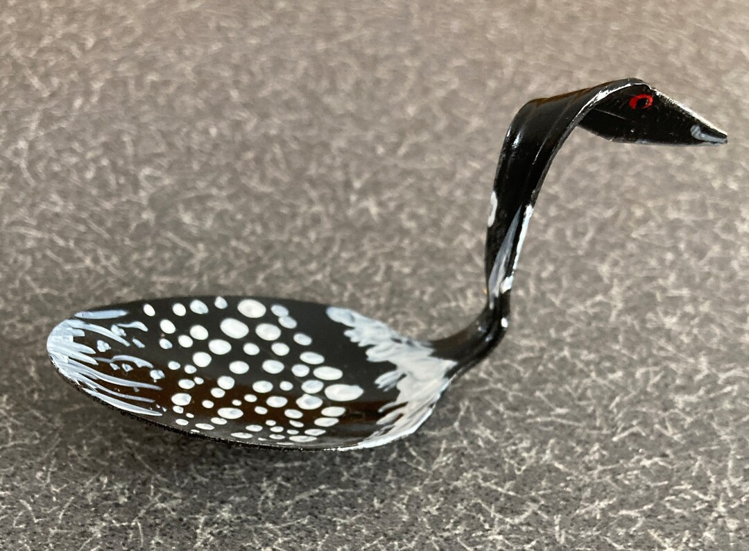 Swimming & Rocking Loon Spoon - Etsy