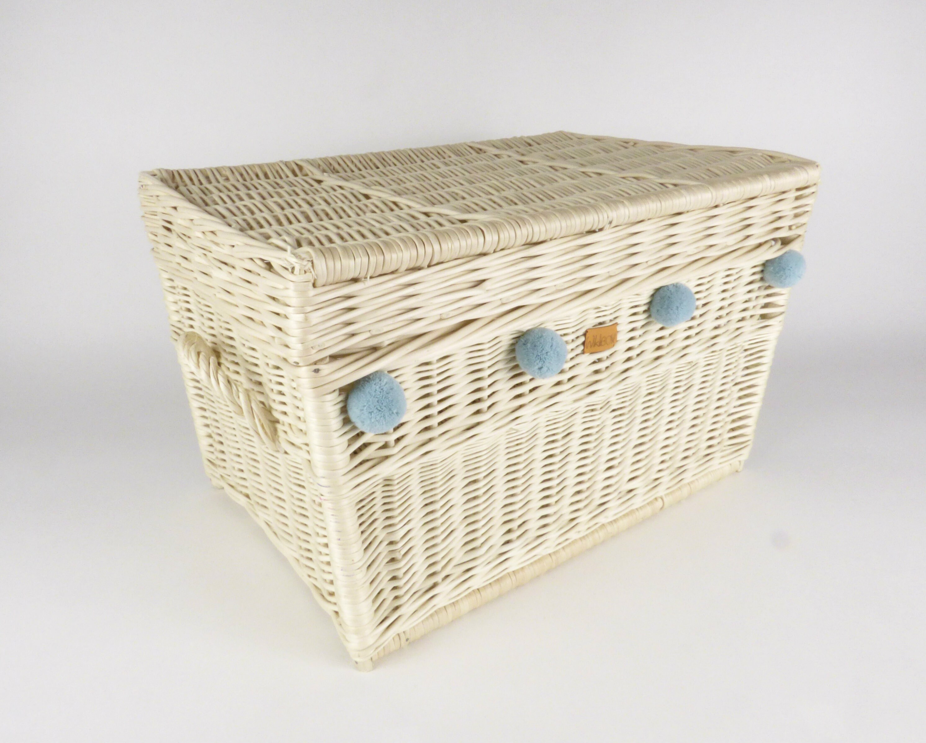 Wiklibox Wicker Chest in ECRU creamy Color With Soft Acrylic | Etsy