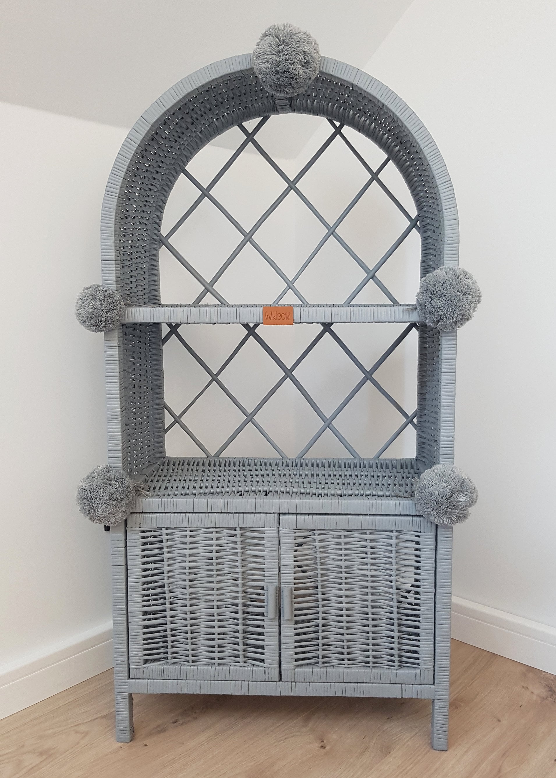Wiklibox Wicker Cabinet With Doors isabell in GRAY - Etsy Canada