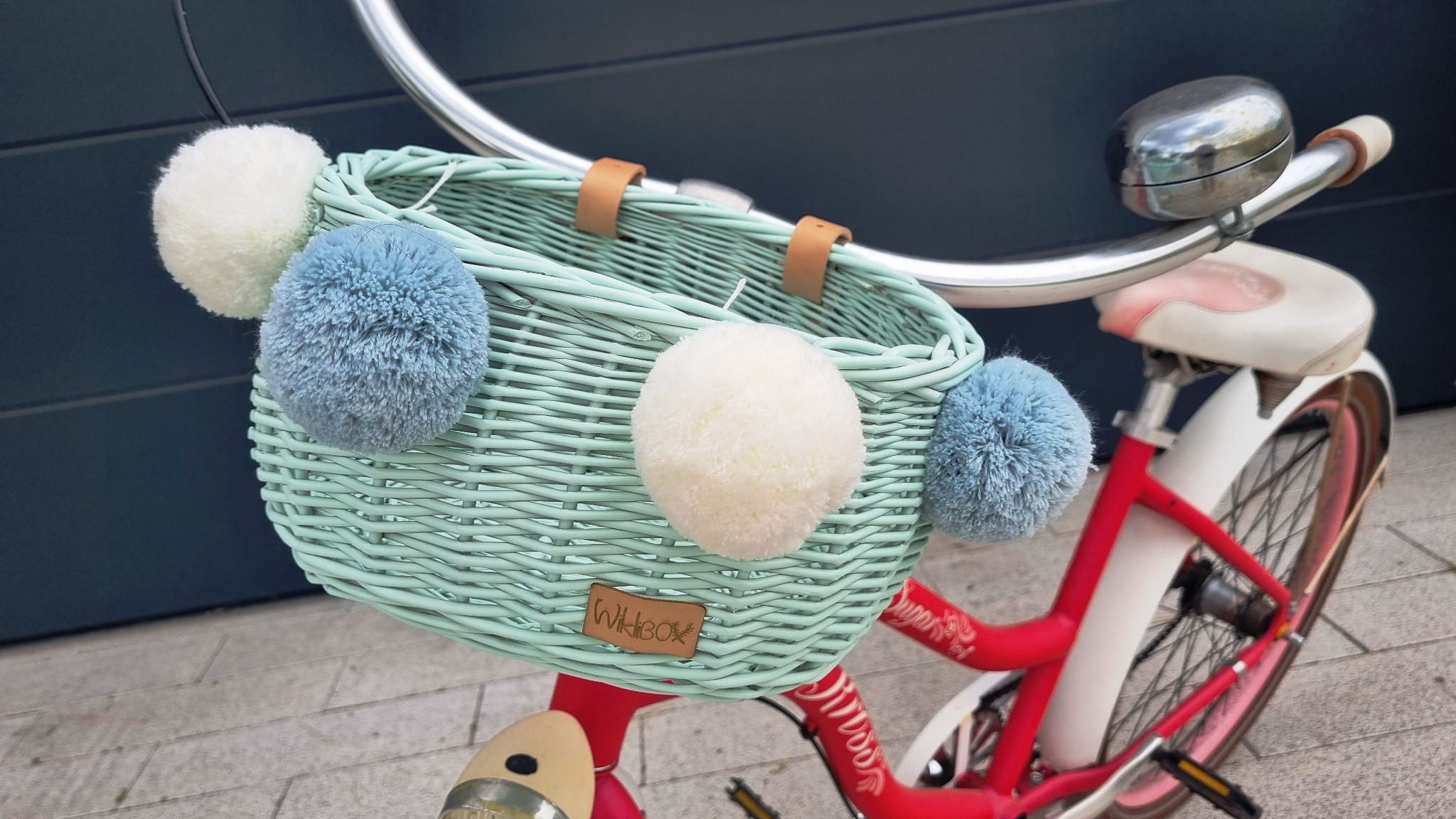 Wiklibox Wicker Bike Basket for Kids DUMPY in GREEN Color - Etsy