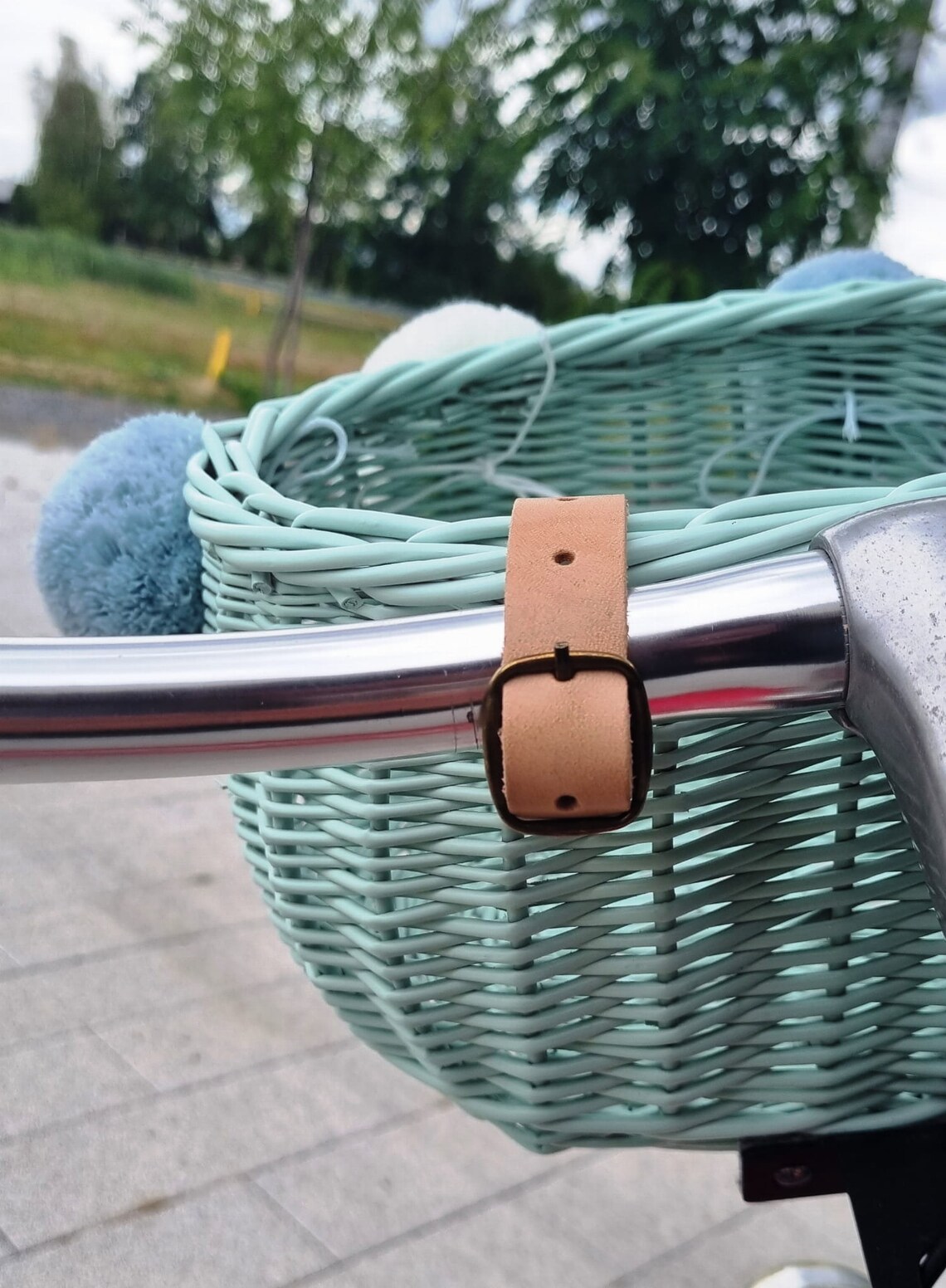 Wiklibox Wicker Bike Basket for Kids DUMPY in GREEN Color - Etsy