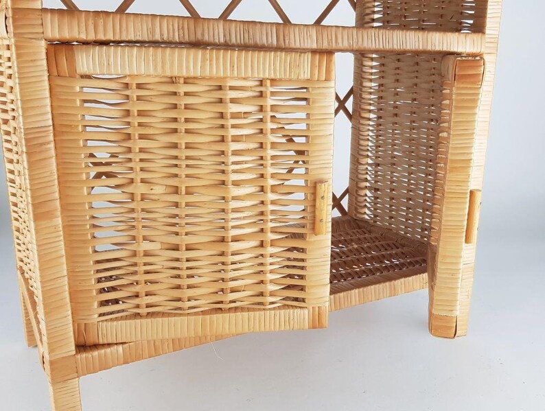 Wiklibox Wicker Cabinet With Doors isabell in | Etsy UK