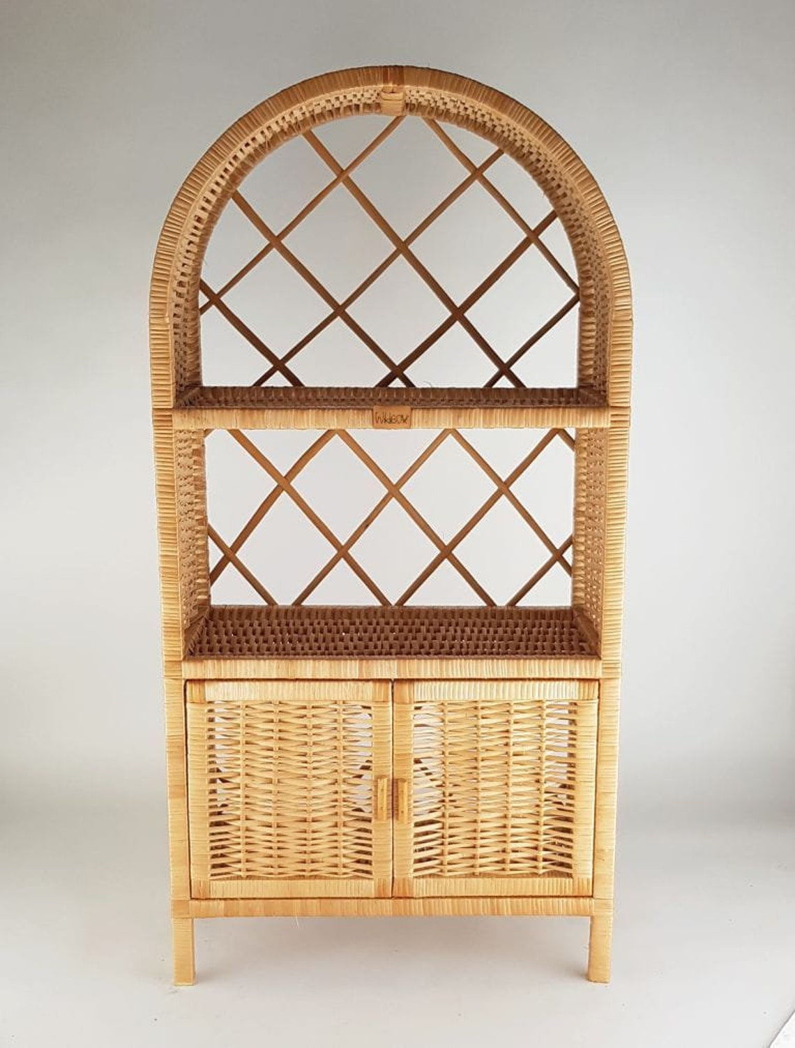 Wiklibox Wicker Cabinet With Doors isabell in | Etsy UK