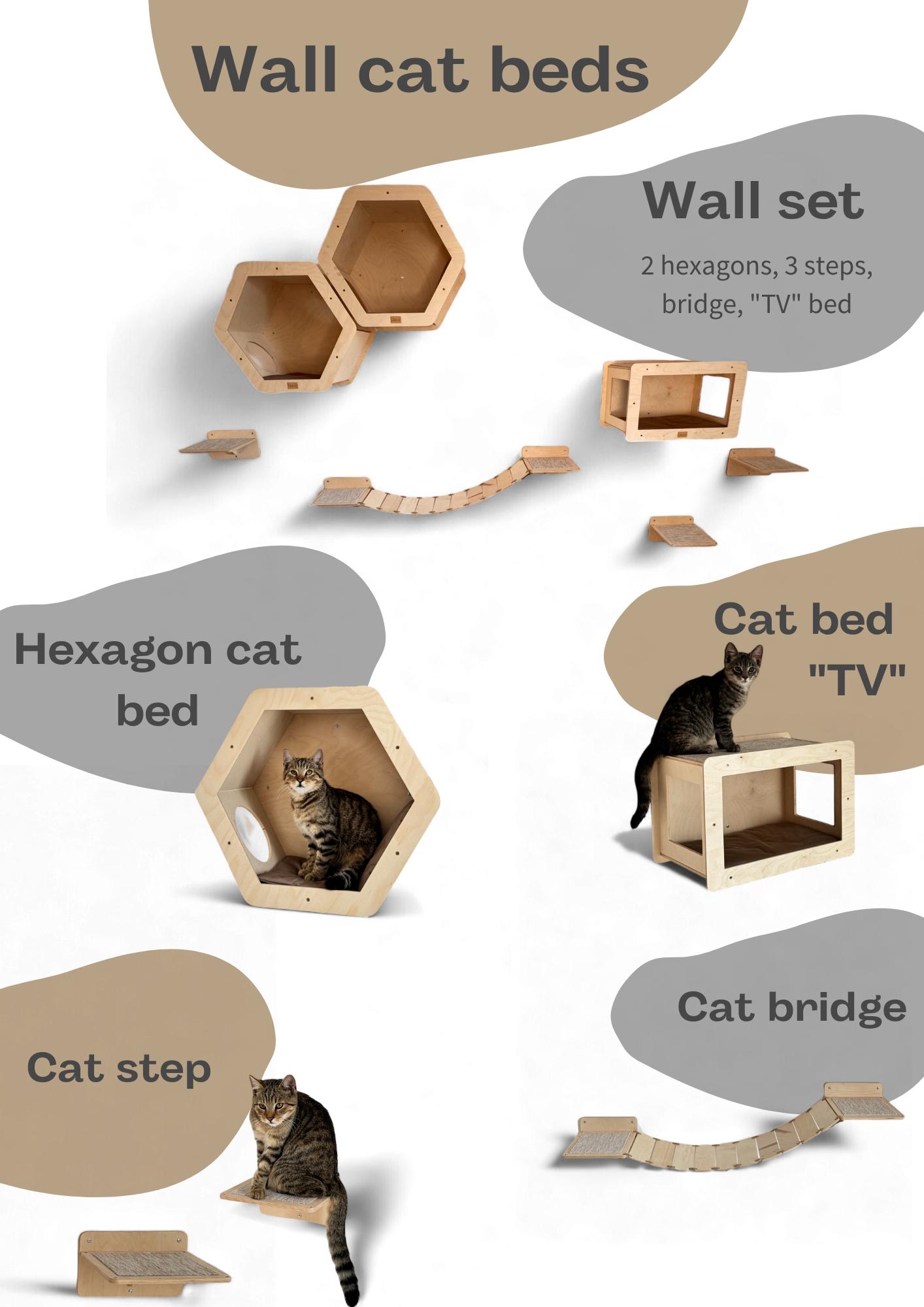 Wiklibox Cat Step for Wall. Cat Steps for the Wall, Cat Stairs. Cat ...