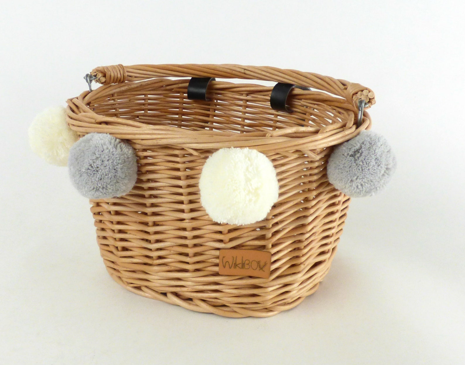 Wiklibox Wicker Bike Basket for Kids in NATURAL Color Mounted - Etsy