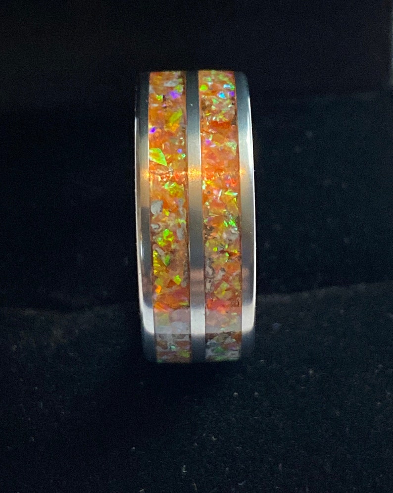 Crushed Opal Inlay Ring - Etsy