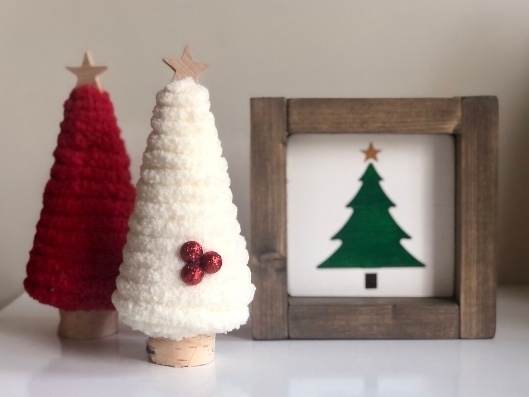 Yarn Tree - Farmhouse Home Decor; Rustic Mantle Decor; Coffee Table ...
