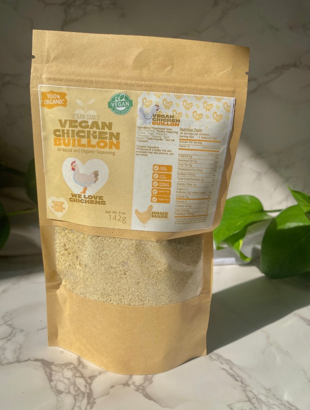 Vegan Sam's Organic Vegan Chicken Bouillon Seasoning (all Natural) With ...