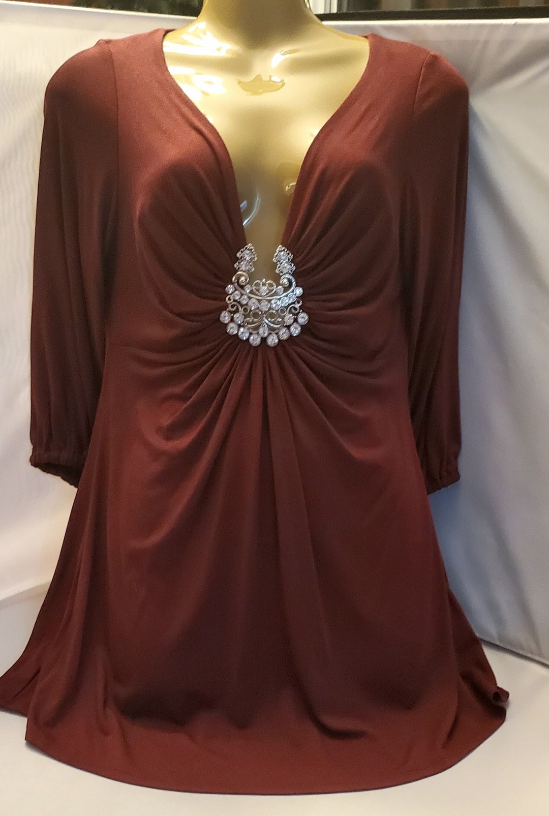 Ruched Rhinestone Top - Etsy