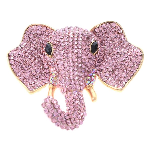 Elephant Crystal Brooch - Etsy