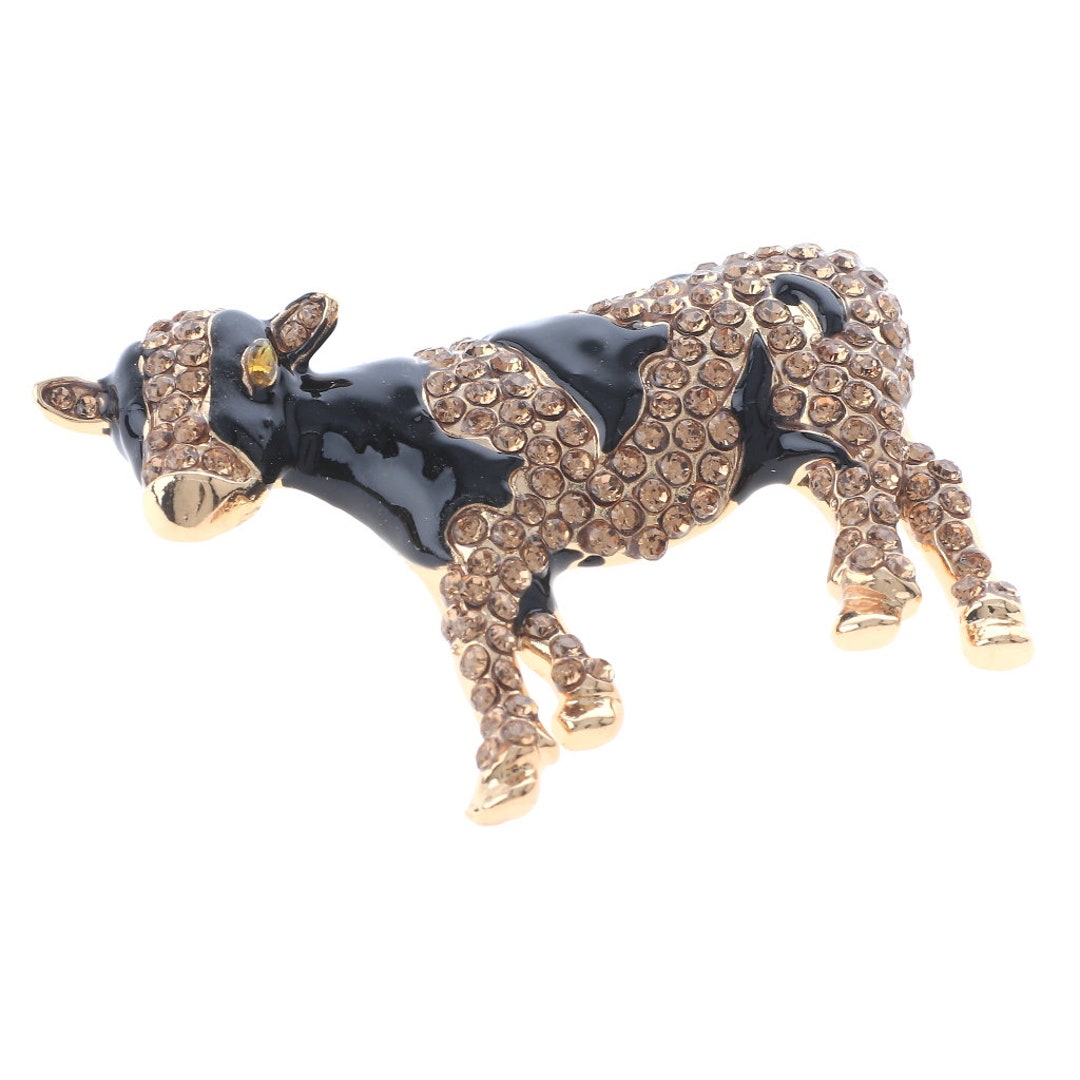 Crystal Cow Brooch - Etsy