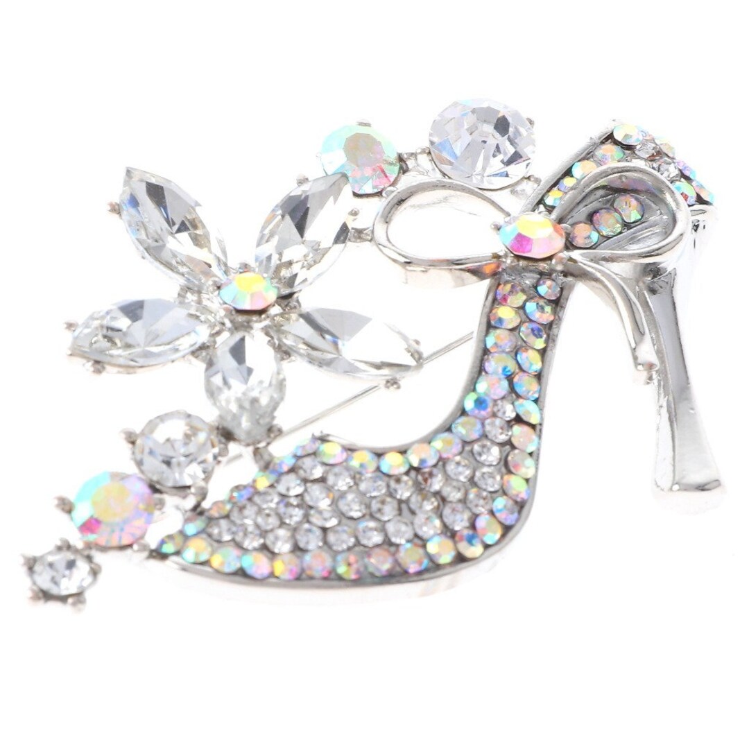 Crystal High Heel Shoe Brooch - Etsy