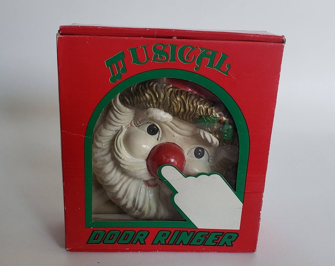 Musical Doorbell Ringer, Santa Face Door Plaque, NON-WORKING - Etsy
