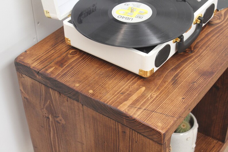 Record Player Unit Tudor Oak Record Stand Media Unit - Etsy