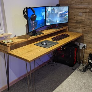 Rustic Desk for Home Office Desk Hairpin Legs Steel Legs Reclaimed Desk ...