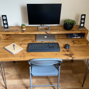 Rustic Desk for Home Office Desk Hairpin Legs Steel Legs Reclaimed Desk ...