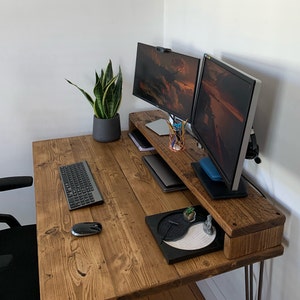 Rustic Desk for Home Office Desk Hairpin Legs Steel Legs Reclaimed Desk ...