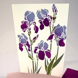 Little Iris Flower Stencil © - Etsy