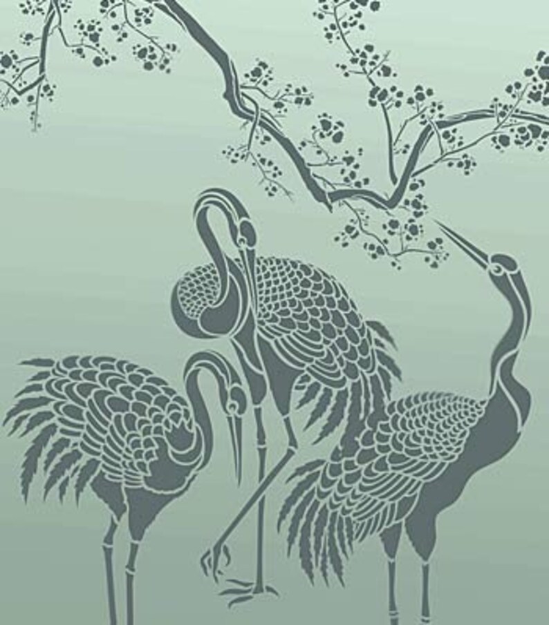 LARGE Crane Stencil © - Etsy Australia