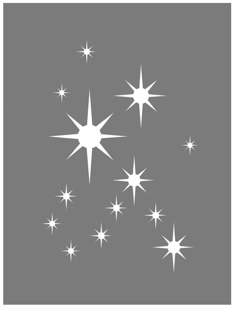 Large Star Cluster Stencil © - Etsy
