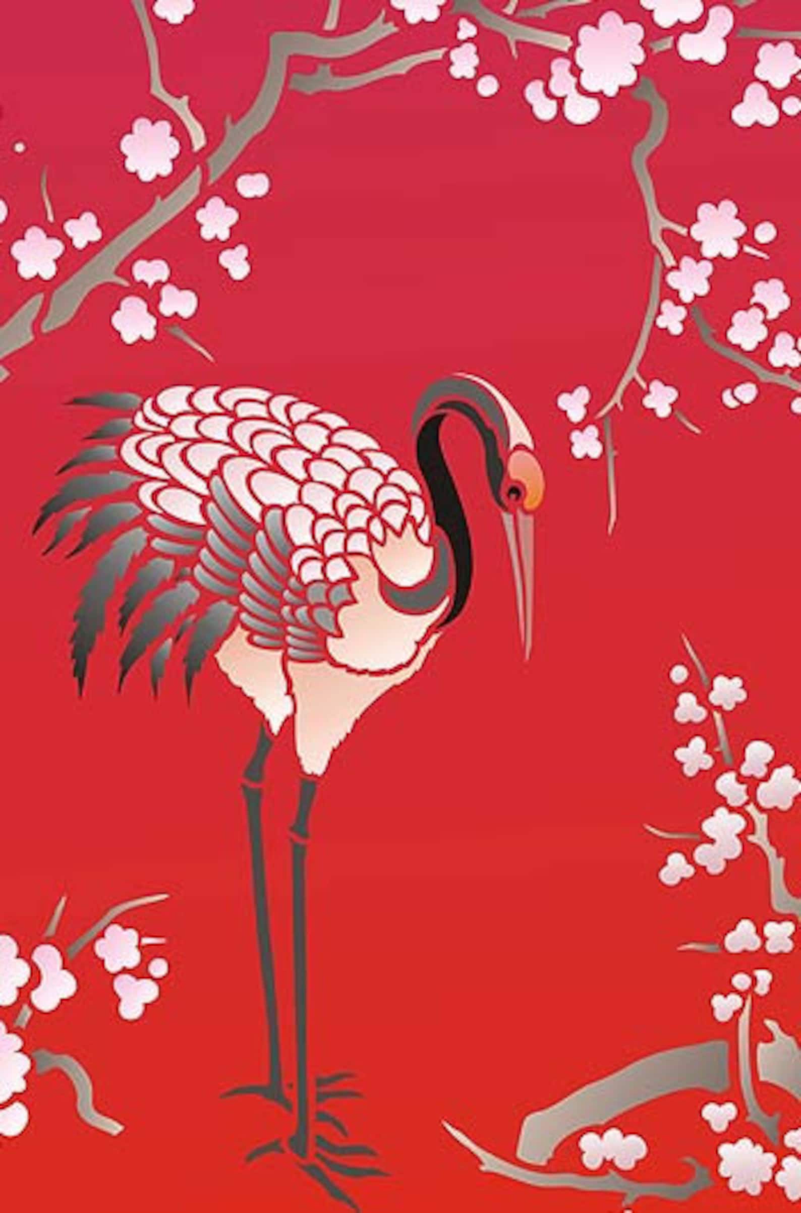 LARGE Crane Stencil © | Etsy