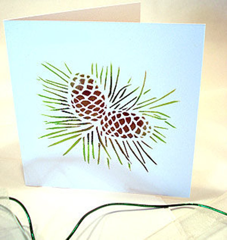 Pine Cones Stencil © - Etsy