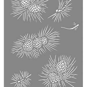 Pine Cones Stencil © - Etsy