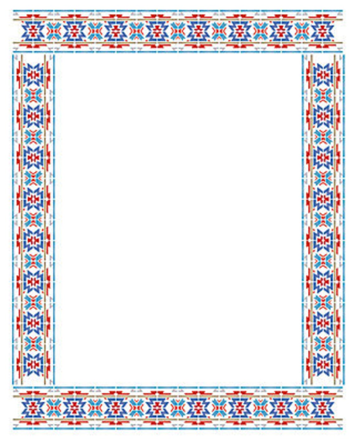 Aztec Border Stencil © - Etsy