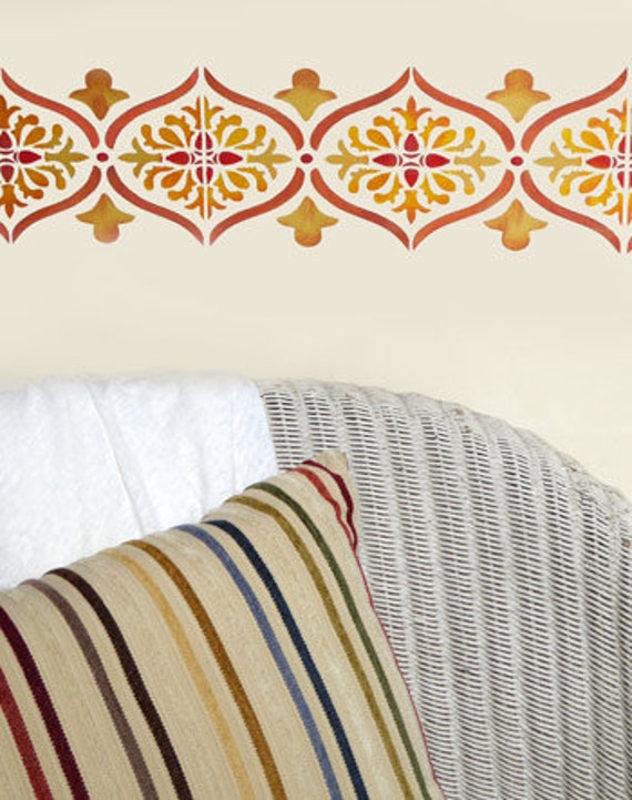 Moroccan Stencil Border