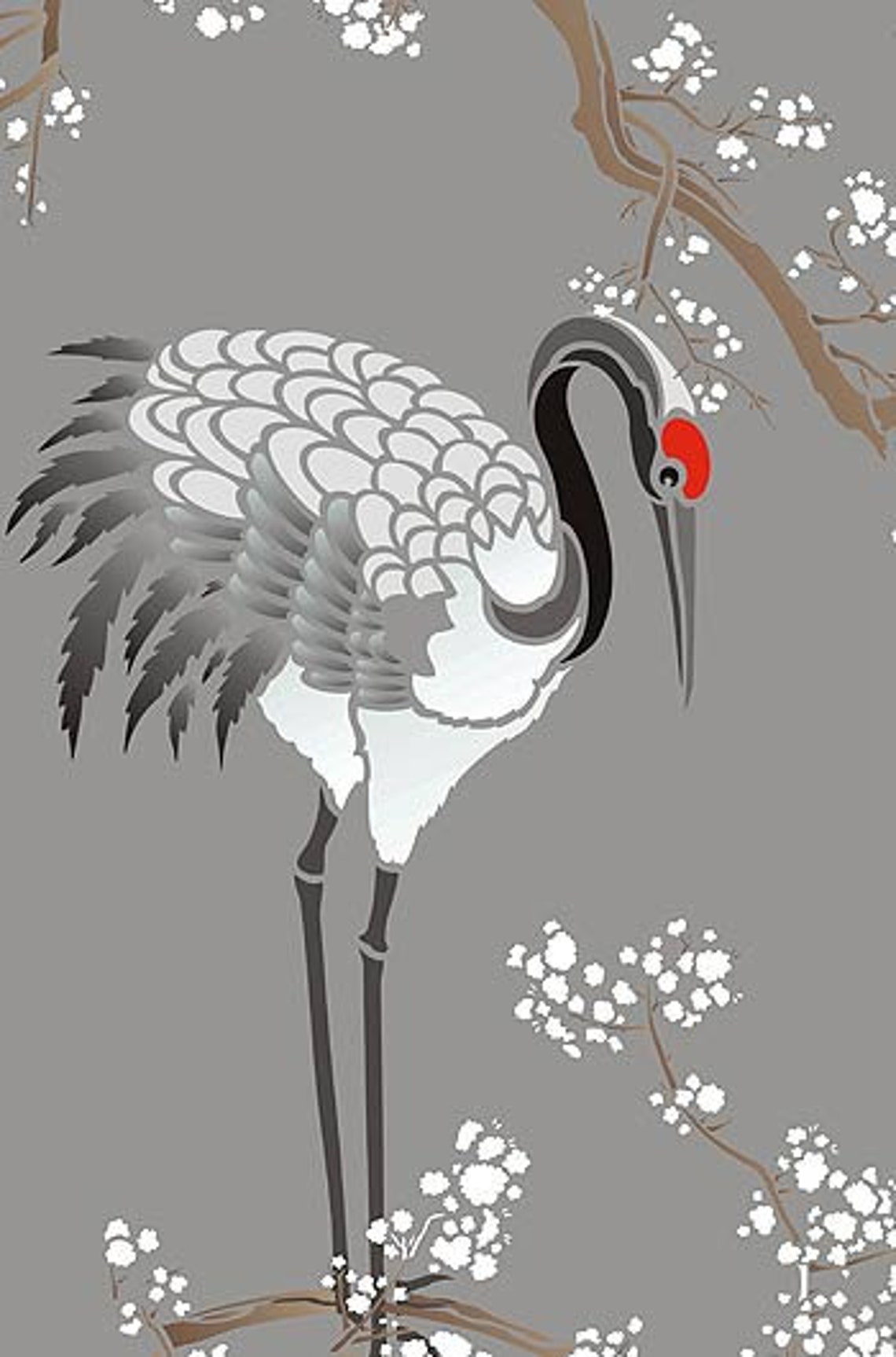 LARGE Crane Stencil © | Etsy