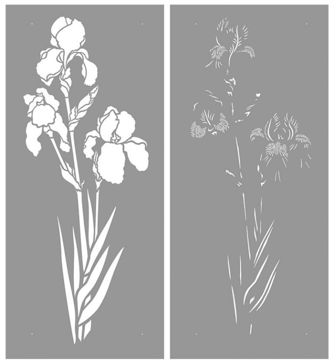 LARGE Iris Flower Stencil 2 © - Etsy