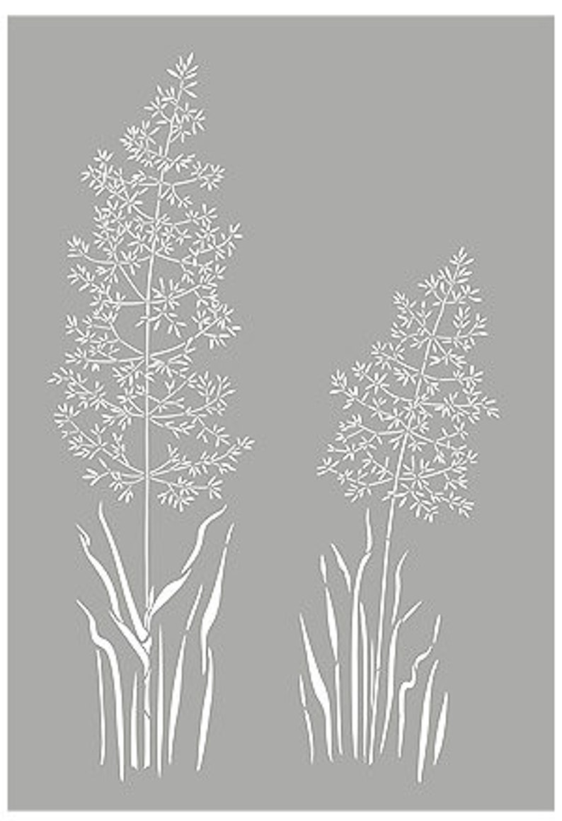 Large Wild Meadow Grass Stencil© - Etsy