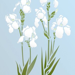 Little Iris Flower Stencil © - Etsy