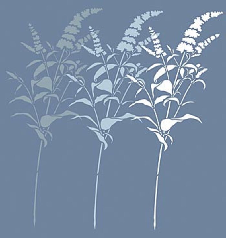 Buddleia Stem Stencil © - Etsy