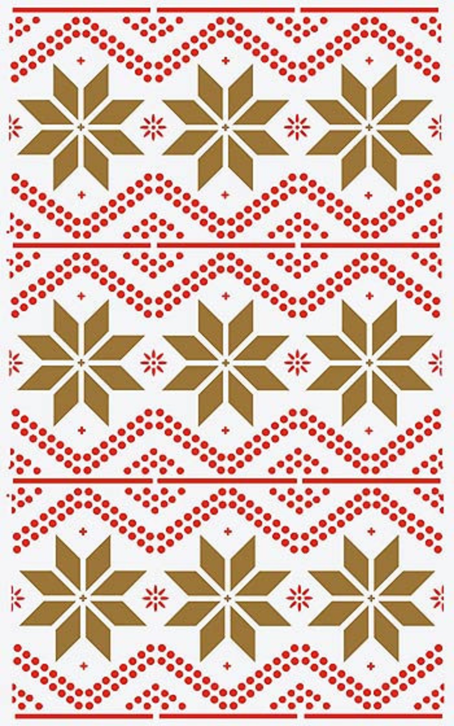 Nordic Pattern Stencil 1 © | Etsy