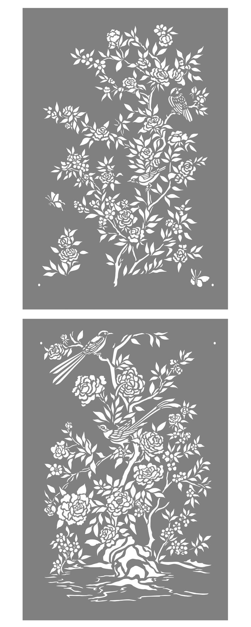 LARGE Chinoiserie Stencil 1 © - Etsy