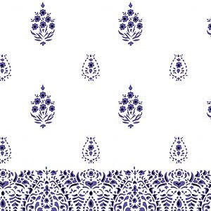 Gujarat Indian Repeat Stencil © - Etsy