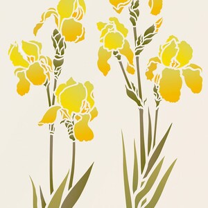 Little Iris Flower Stencil © - Etsy