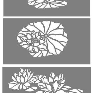 Water Lilies Stencil © - Etsy