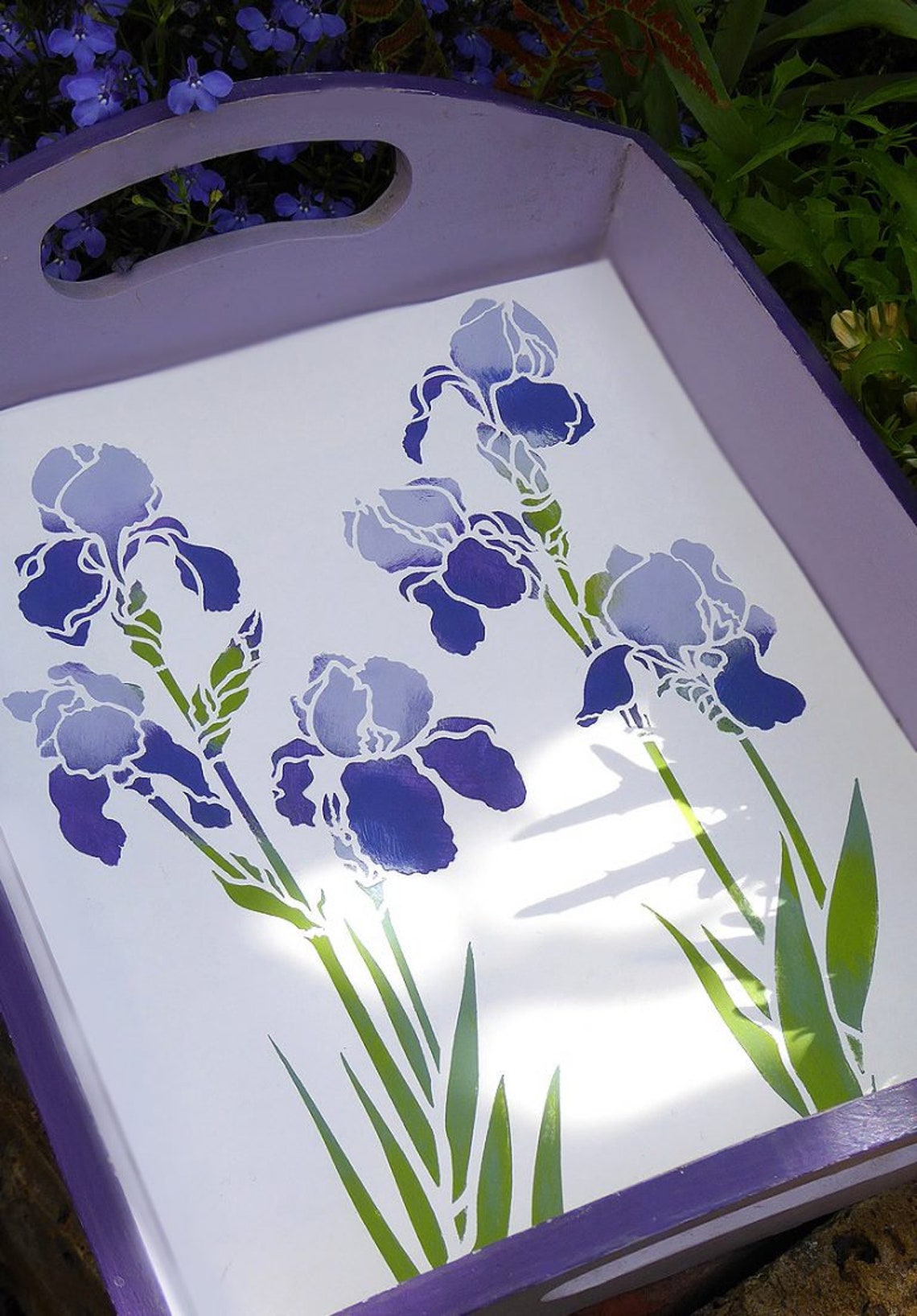 Little Iris Flower Stencil © - Etsy