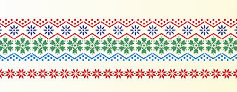 Nordic Border Stencil © - Etsy