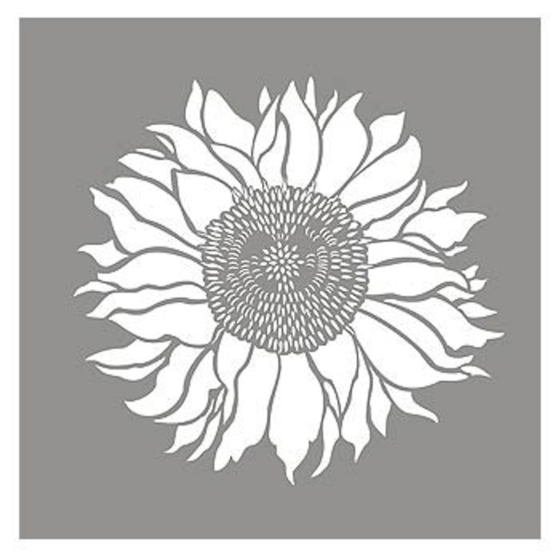 Sunflower Stencil © - Etsy