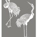 LARGE Standing Cranes Stencils © - Etsy