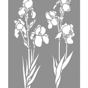 Little Iris Flower Stencil © - Etsy