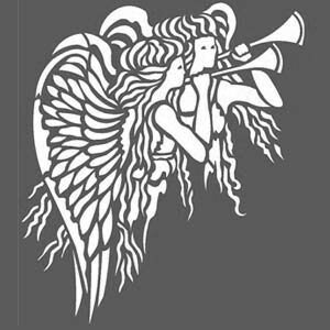 Large Simple Angels Stencil © - Etsy