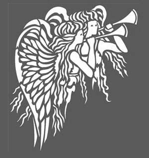 Large Simple Angels Stencil © - Etsy